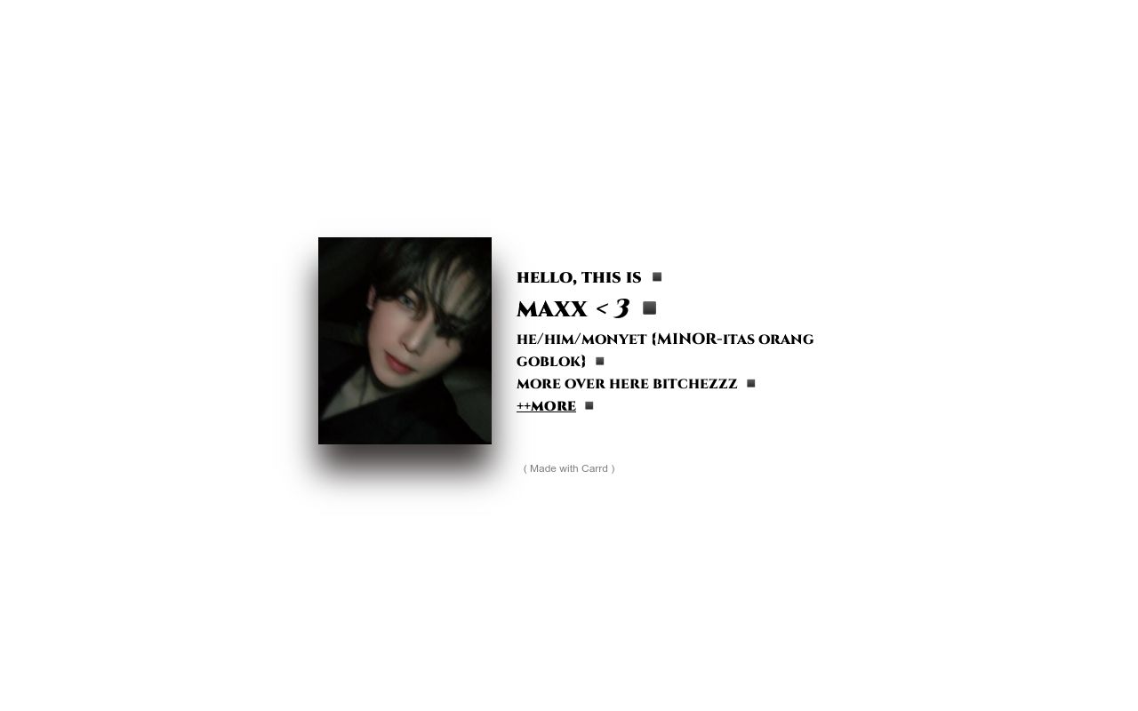 MAXX - Introduction Card